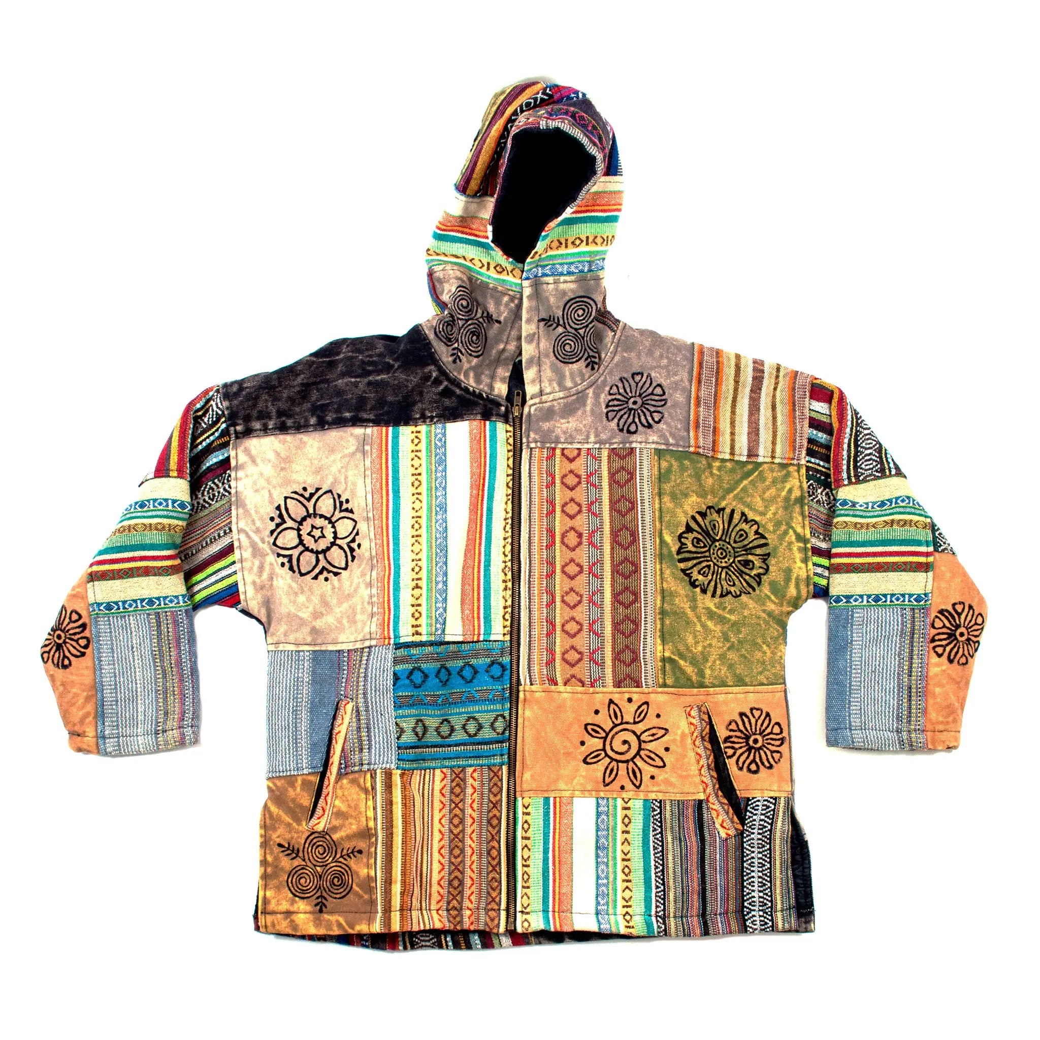 Patchwork Block Print Gheri Jacket – Hippie Shop